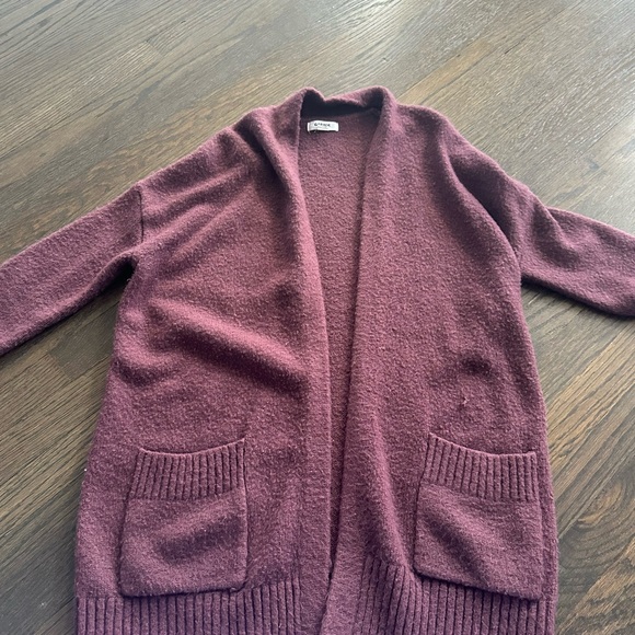 Garage | Sweaters | Garage Burgundy Openfront Cardigan | Poshmark